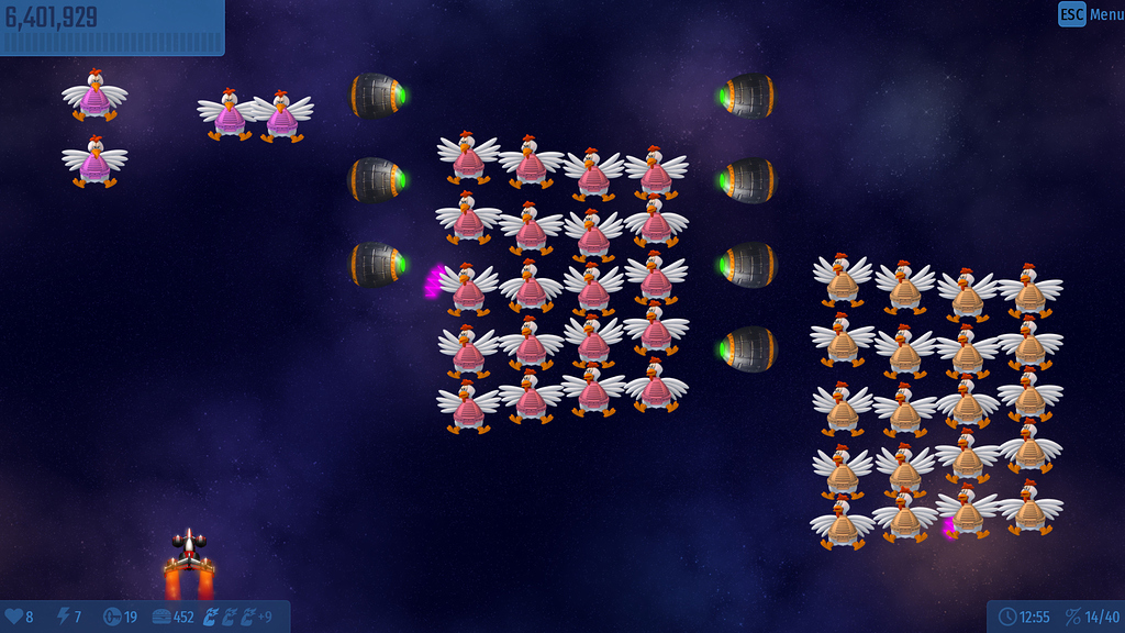 Level difficulty/length - Early Access - Chicken Invaders Universe