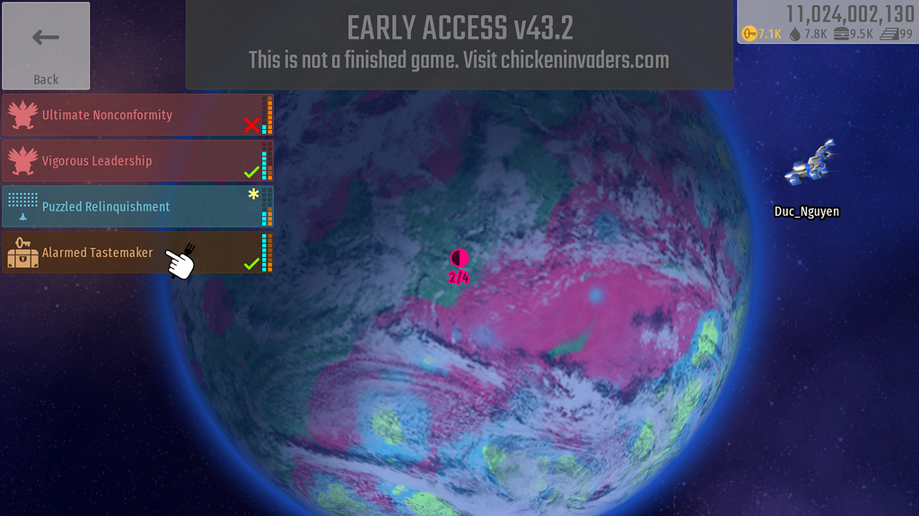 Find key rush - Early Access - Chicken Invaders Universe