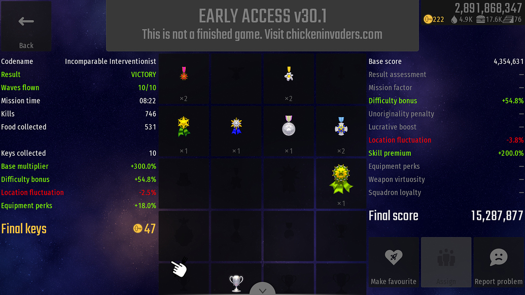 Score multipliers clickable(to know how it is calculated) just like ...