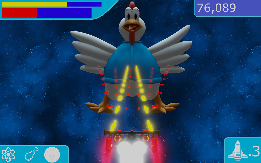 New spaceship and chicken remake 3D - Chicken Invaders - Chicken ...