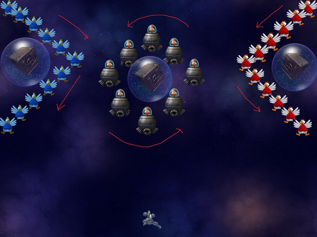 My art on a chicken wave. Thoughs? - Ideas - Chicken Invaders Universe